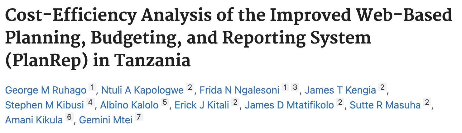 Cost-Efficiency Analysis of the Improved Web-Based Planning, Budgeting ...